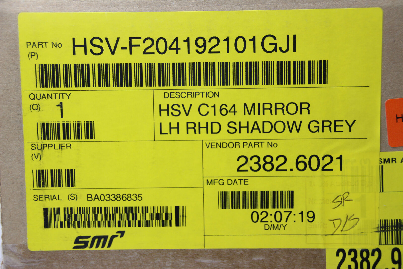 GENUINE HSV Chevrolet Camaro SS 2SS 2018-on LHS Door Mirror Assembly ...